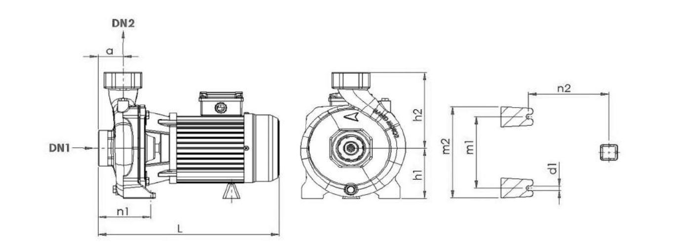 الکتروپمپ 1.5 اسب تک فاز CS150/2 نوید موتور - فیدار آب و انرژی